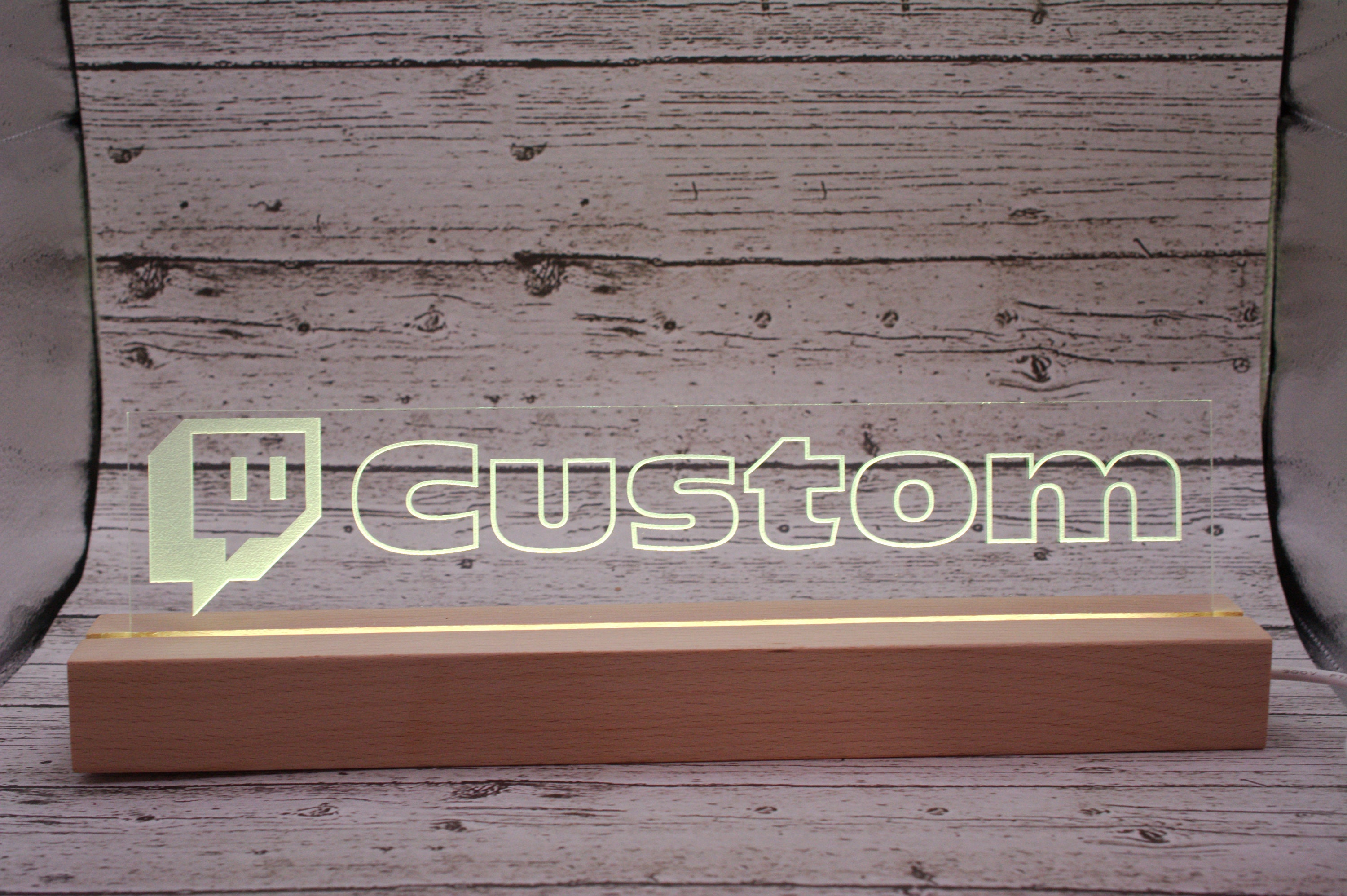 Custom Twitch LED Nameplate - Etsy