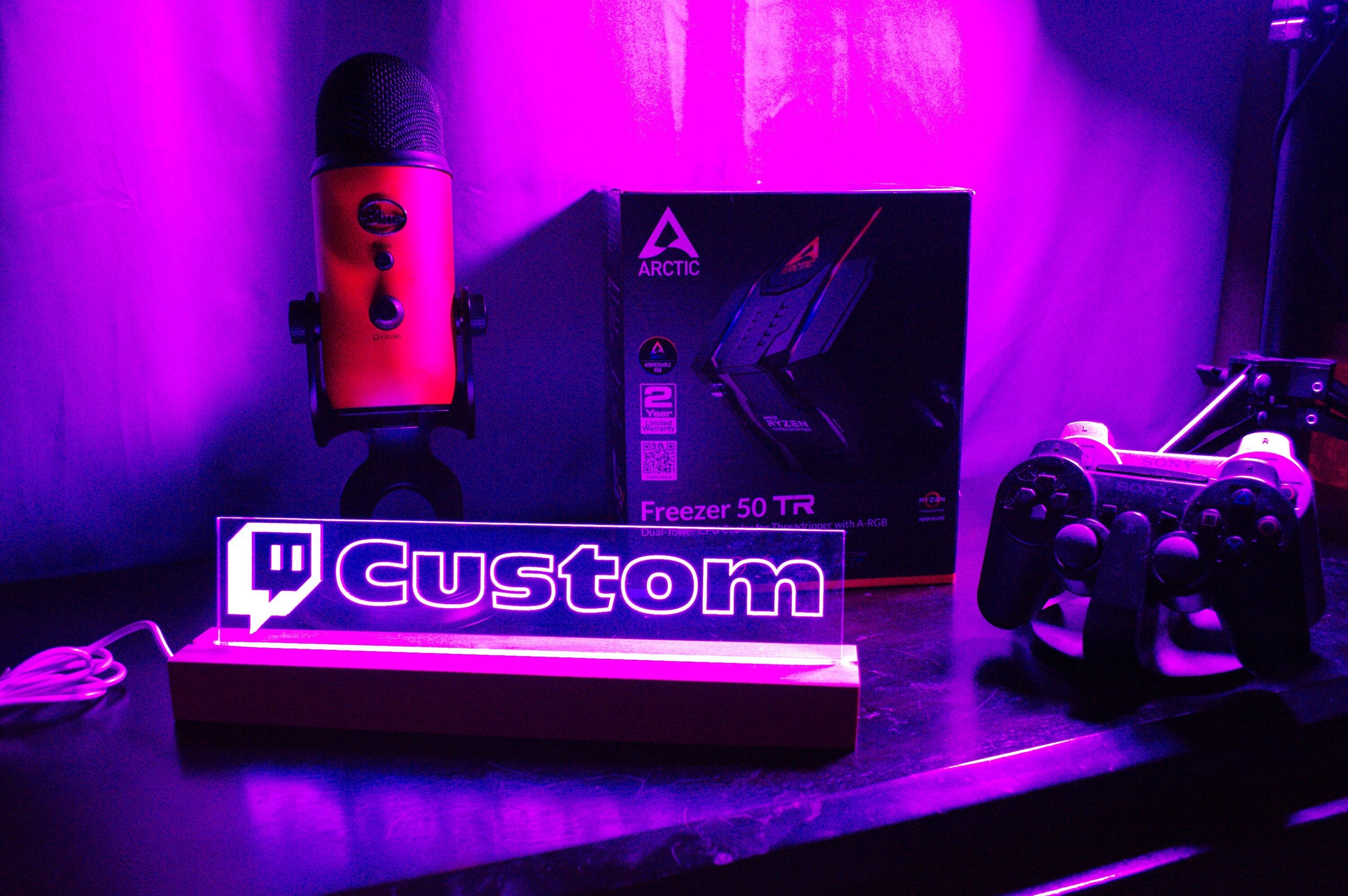 Custom Twitch LED Nameplate - Etsy