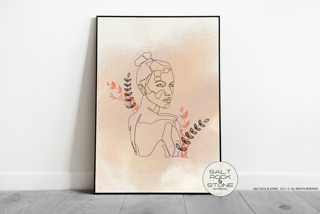 Lady Illustration Boho Style Print A3,a4,a5,5x7,4x6 - Etsy