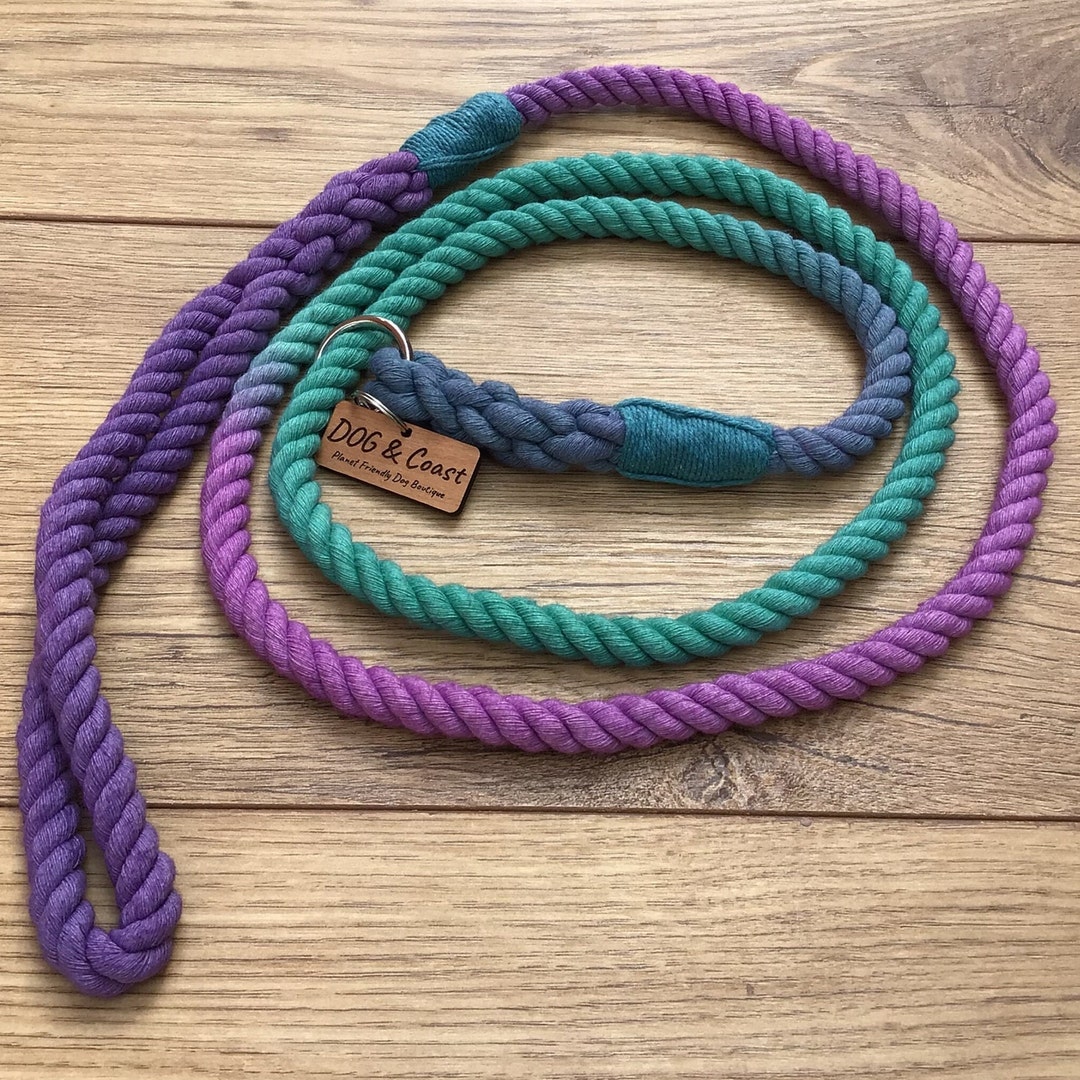 Galaxy Slip Lead, Galaxy Rope Slip Leash, Black Slip Leash, Cotton Rope ...