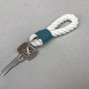 Gold Rope Key Ring, Nautical Rope Keychain - Etsy
