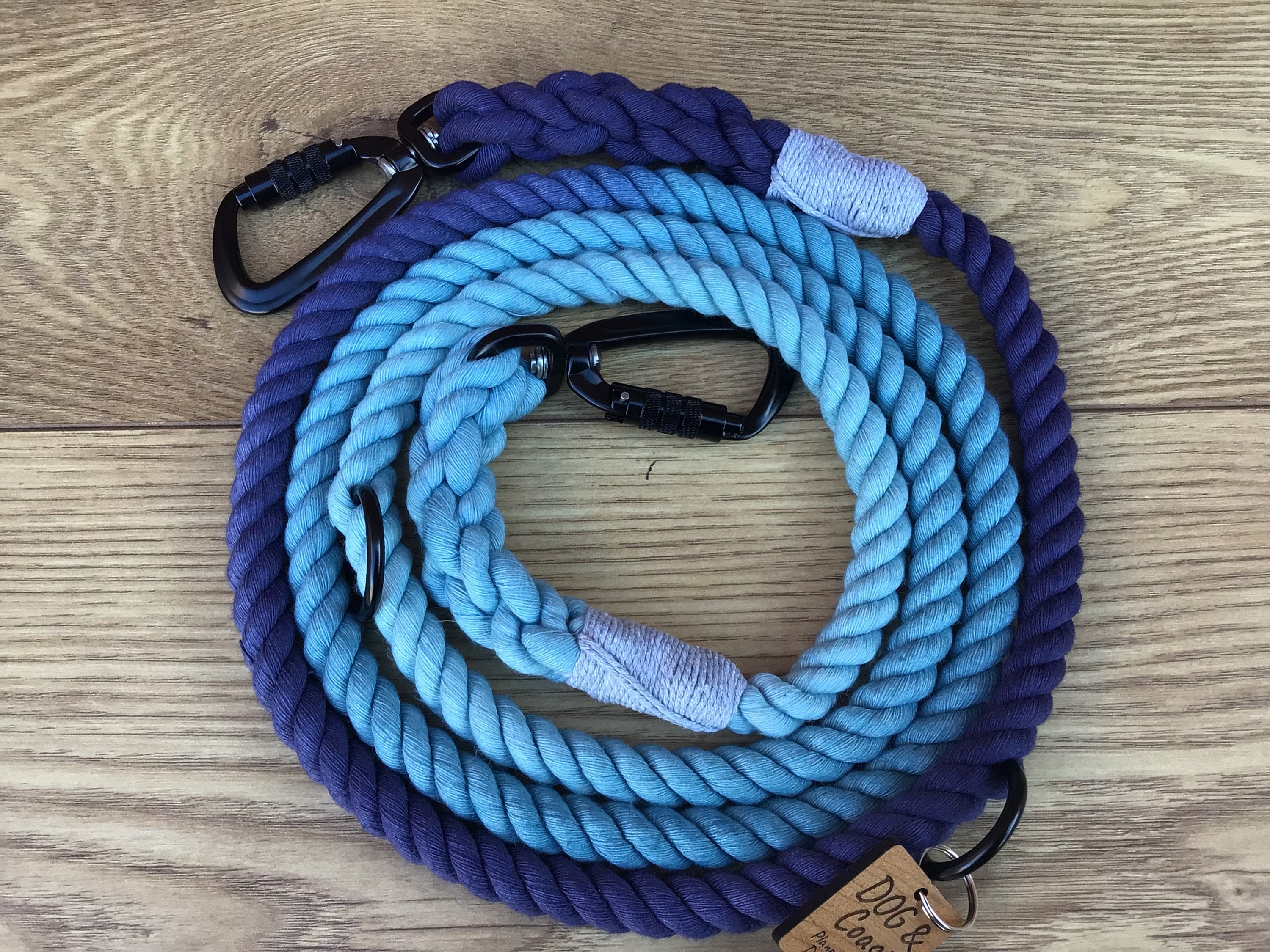 Double Ended Training Rope Dog Leash With Carabiner, Training Handsfree ...