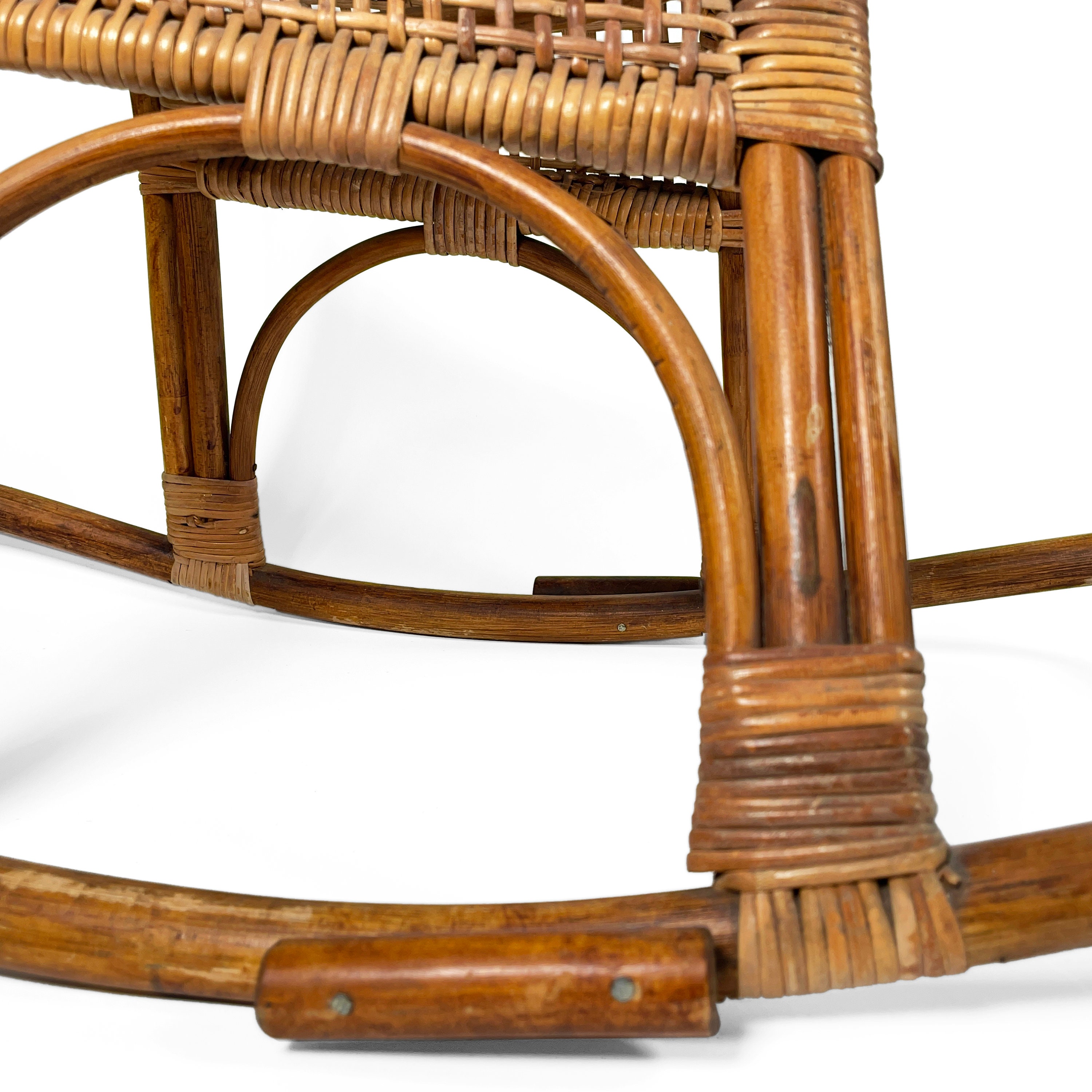 Vintage Mid Century Modern Bamboo Rattan Rocking Horse 1950s - Etsy