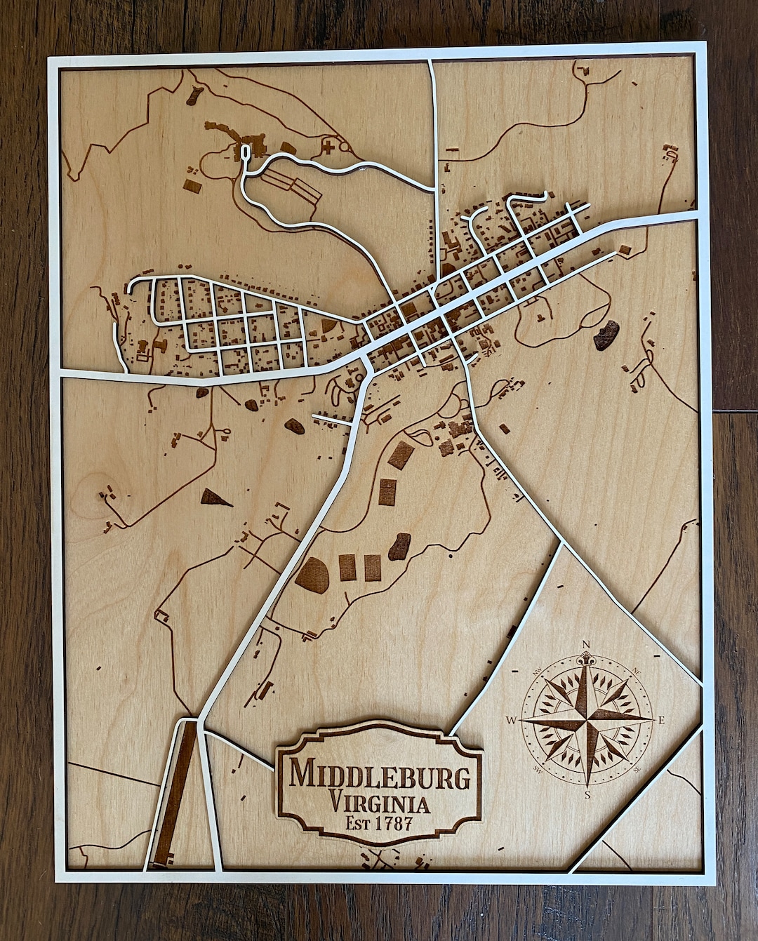 Middleburg Virginia Map - Etsy