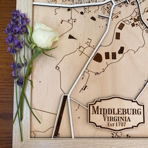 Middleburg Virginia Map - Etsy