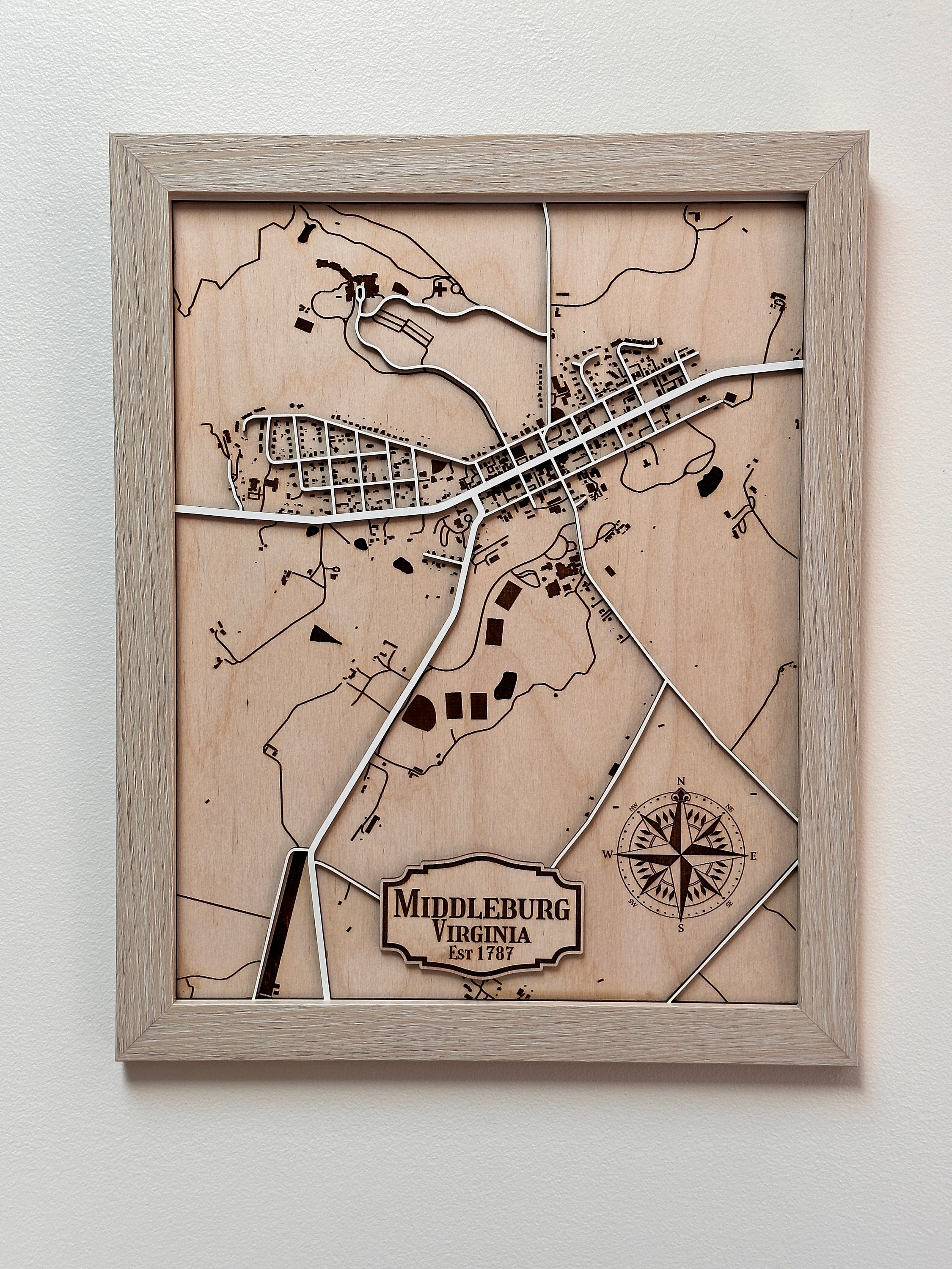 Middleburg Virginia Map - Etsy