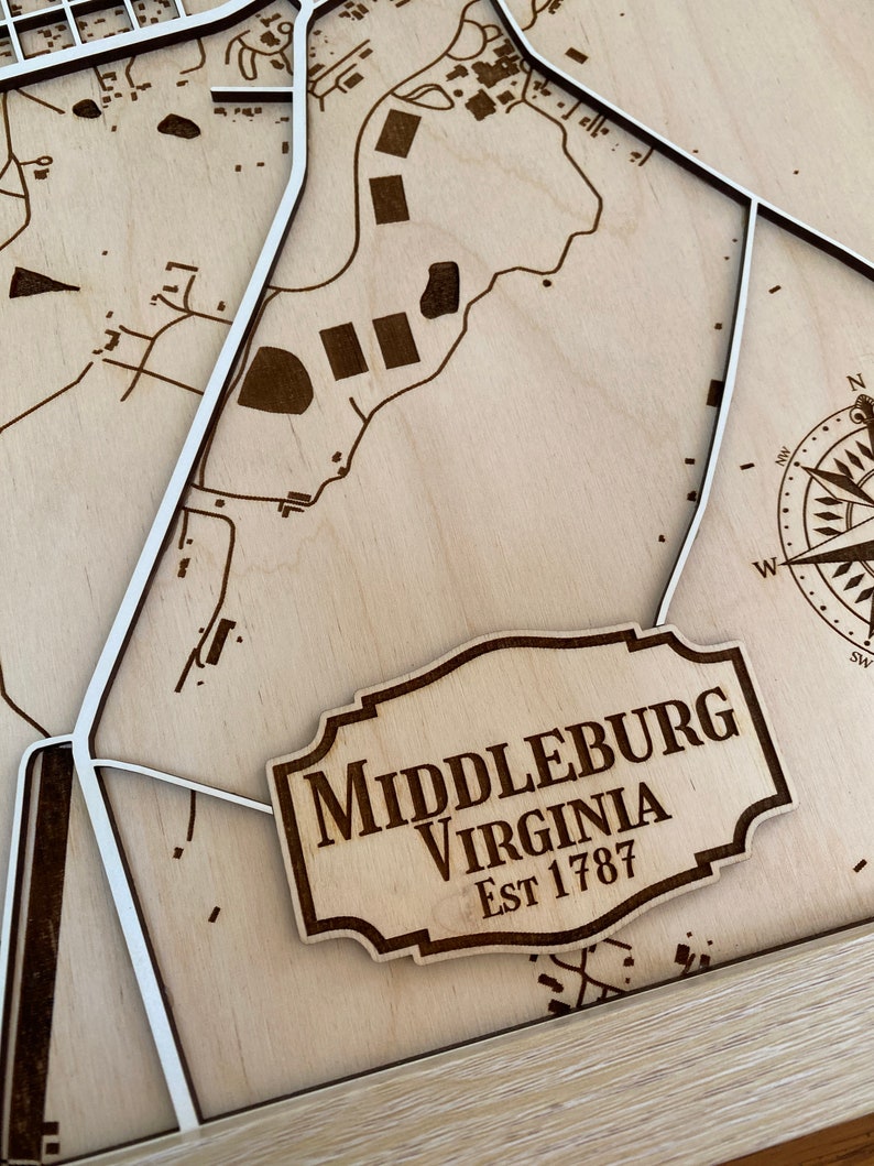 Middleburg Virginia Map - Etsy