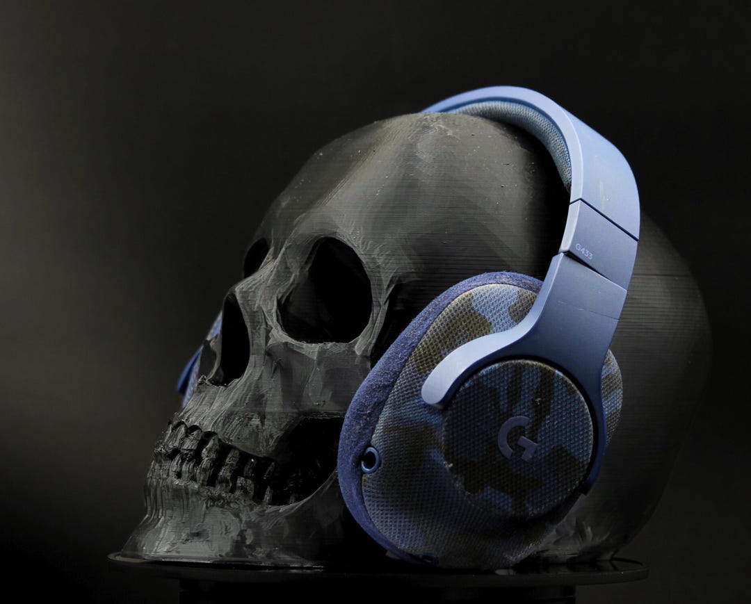 Human Skull Headphone Stand- Head Phone Holder 3D Printed-multi Color ...