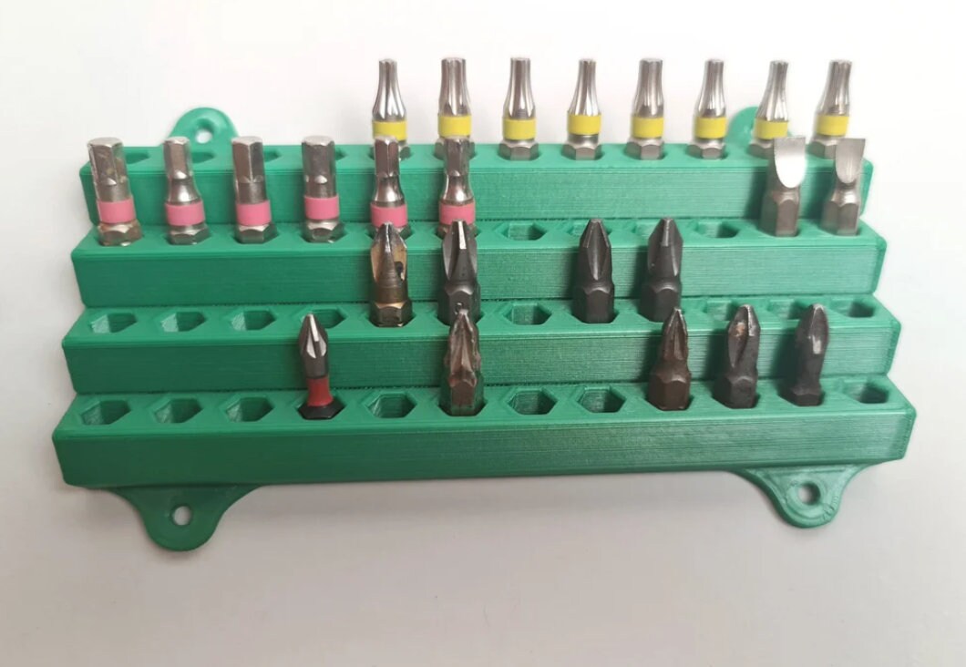 Drill Bit Organizer | Screwdriver 1/4 Bit Wall Holder | 3D Printed - Etsy