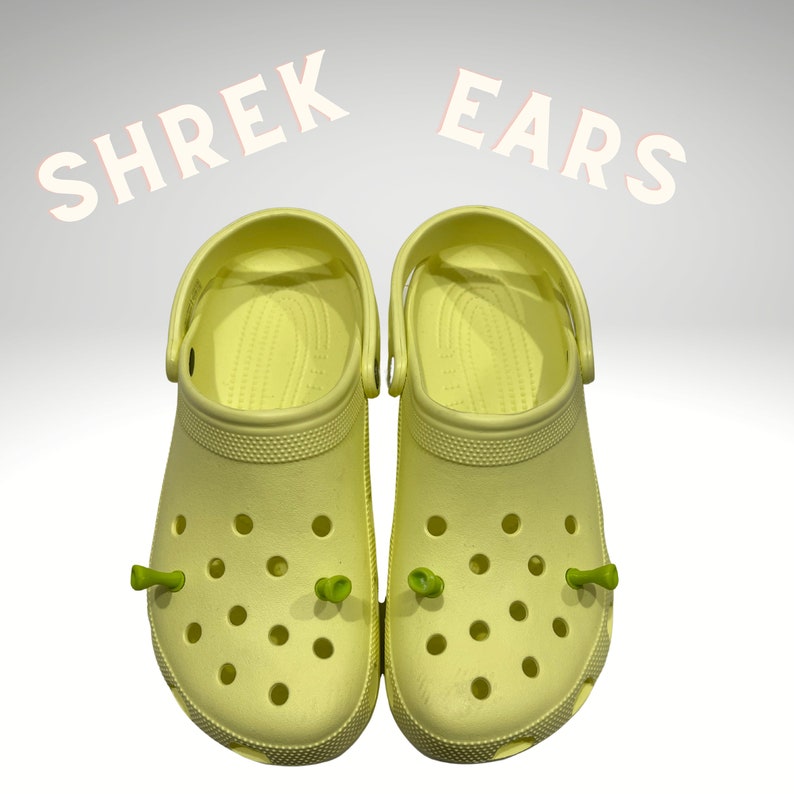 SHREK CROC Charm LIME Green Comes in Pack of Four Shrek Ogre Croc Green ...