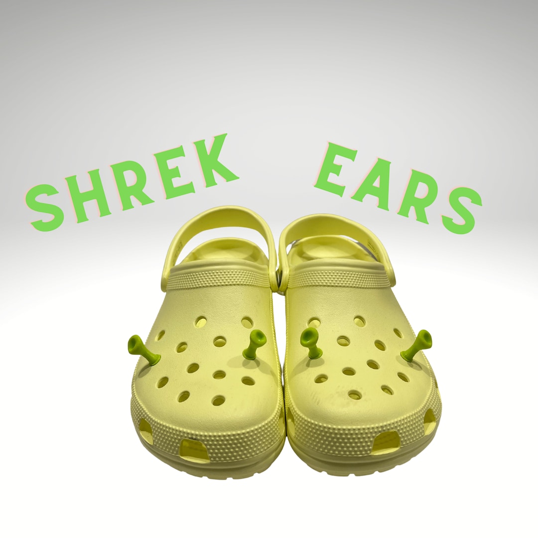 SHREK CROC Charm LIME Green Comes in Pack of Four Shrek Ogre Croc Green ...