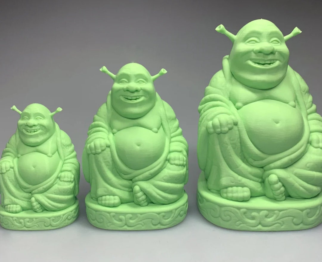 Shrek Buddha Statue 3D Print Shrek Gift Funny Happy Buddha - Etsy