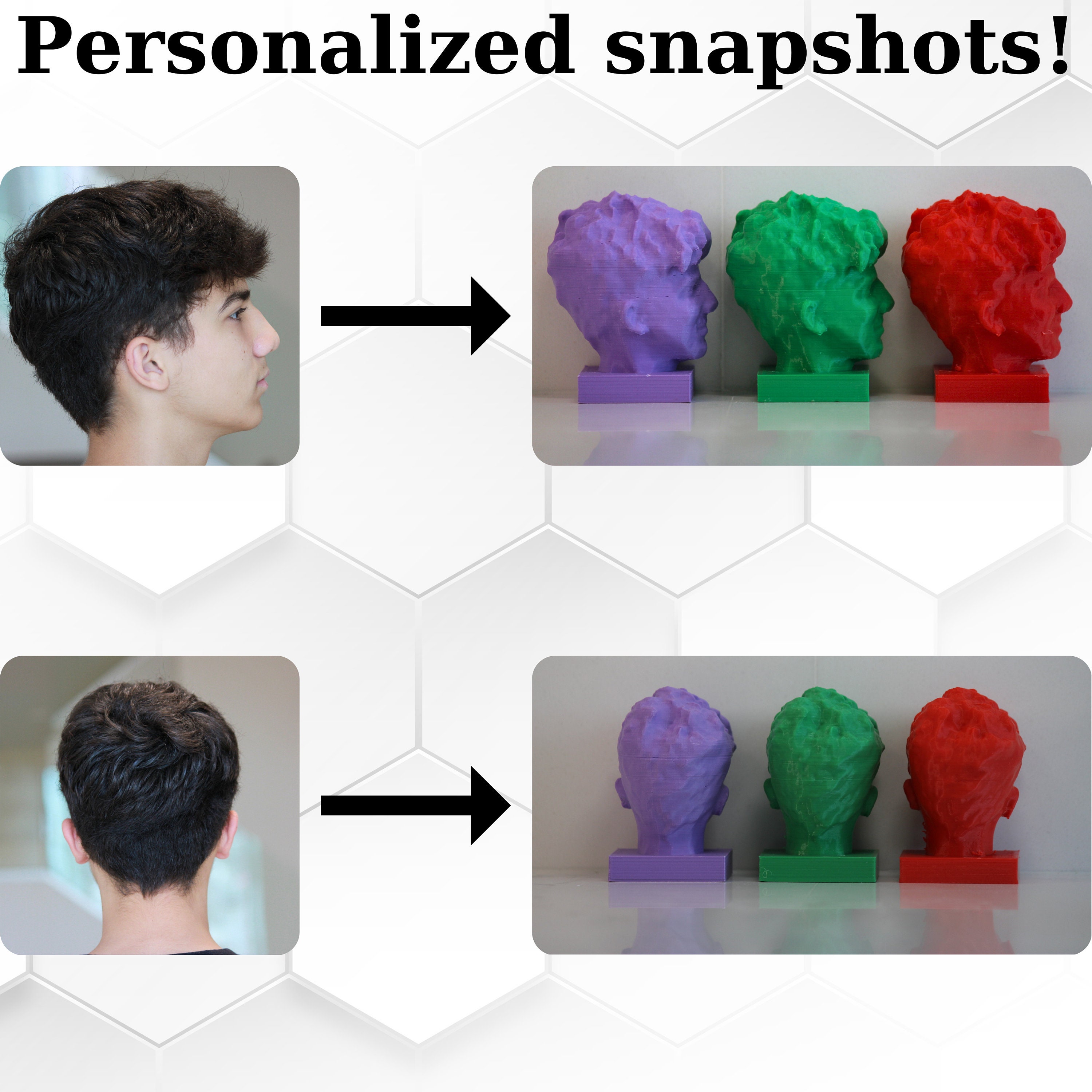 Custom 3D Printed Busts | Personalized Art Sculptures With Name ...
