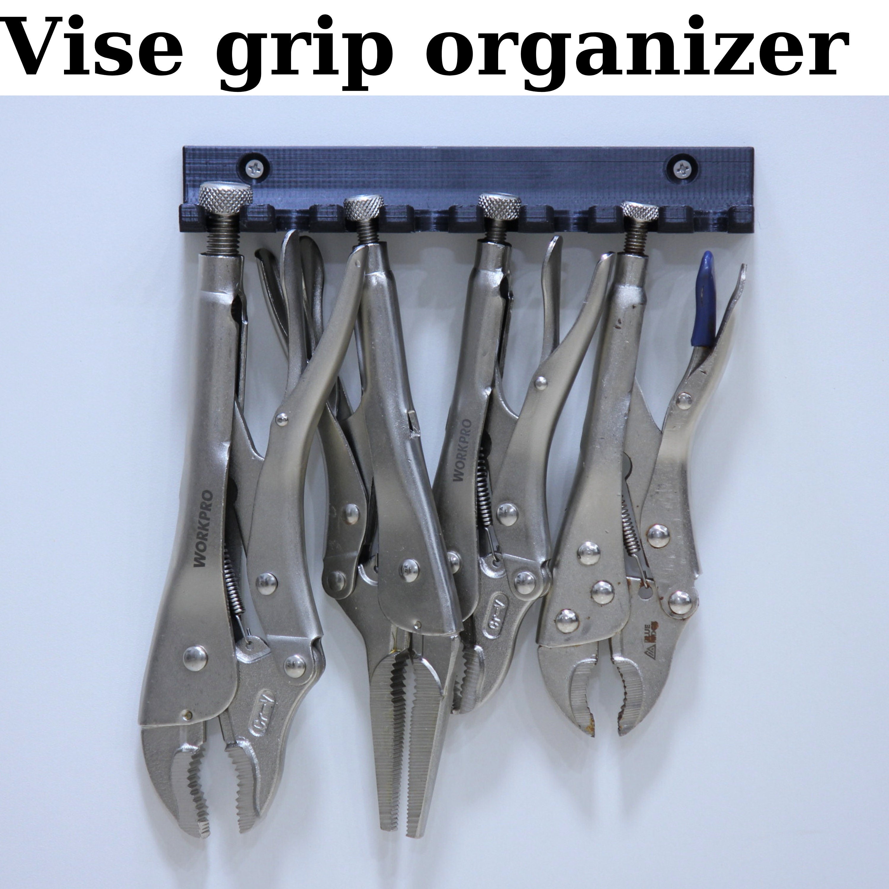3D Printed Vise Grip Wall Rack - Custom Name Tool Storage - Ideal for ...