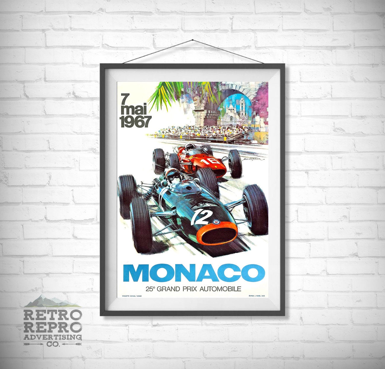 Vintage Racing 1967 Monaco Grand Prix F1 Team Magazine Advertisment ...