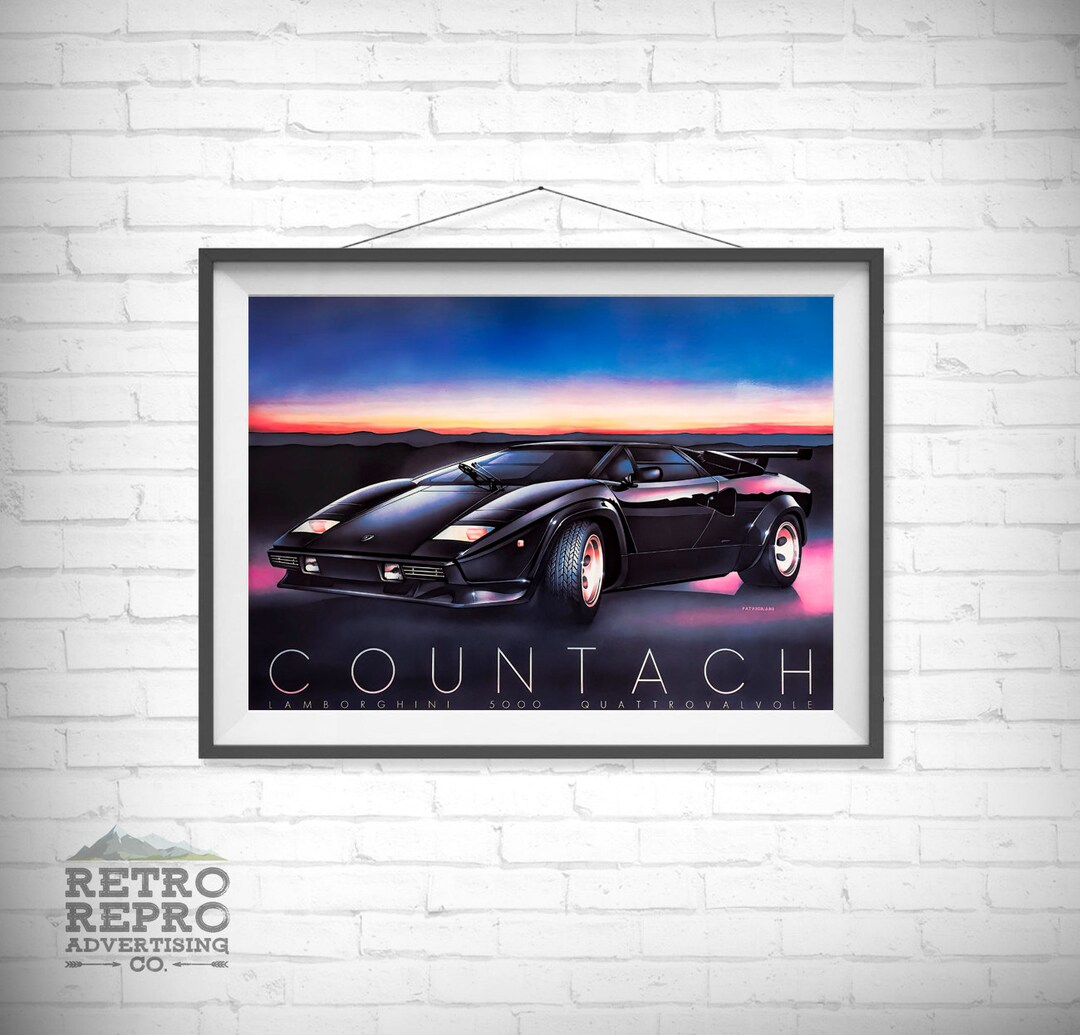 Vintage Lamborghini Countach 80's 1984 Magazine Advertisment Classic ...