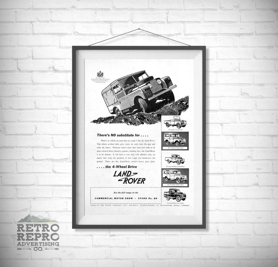 Vintage British Land Rover Series 1 4WD 4X4 Magazine Advertisment ...