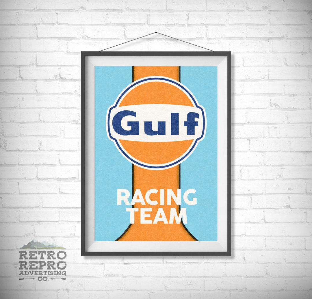 Vintage Gulf Racing Le Mans Team Ford Porsche Magazine Advertisment ...