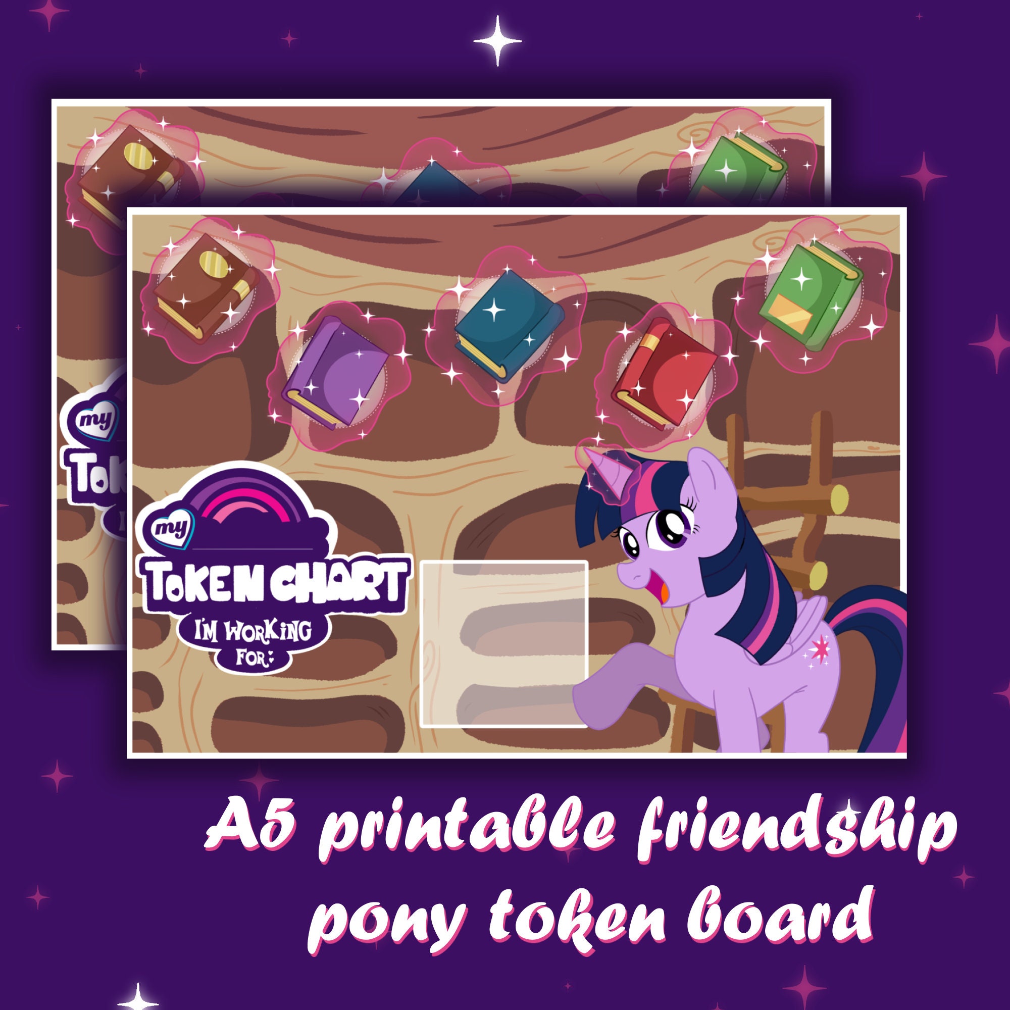 Cute/for Kids Friendship Pony Token Board/token Reward Chart/rewards ...