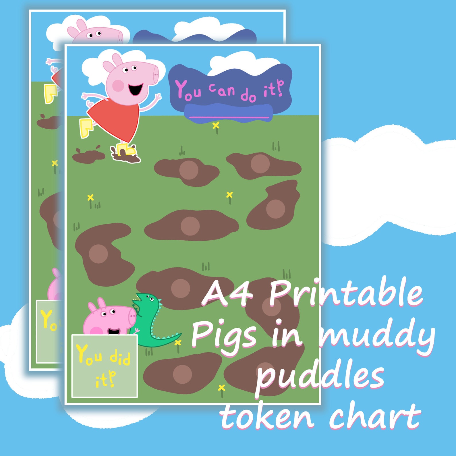 Cute/for Kids Token Reward Chart / Token Board / Pig Token Board ...