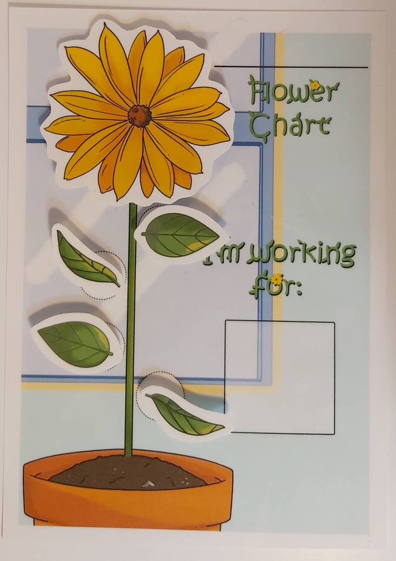 Cute/for Kids Growing Flower Token Board/token Reward Chart/rewards ...