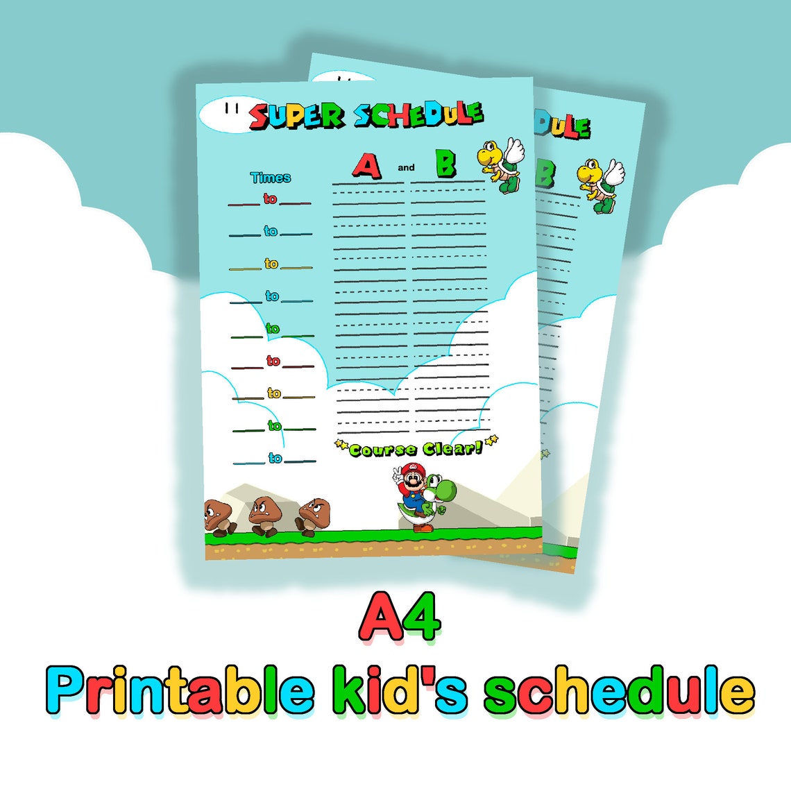 Cute/for Kids Printable After School/daily Schedule - Etsy