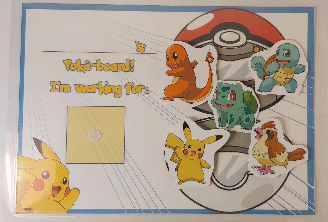 Cute/for Kids Pocket Monster Token Board/token Reward Chart/rewards ...