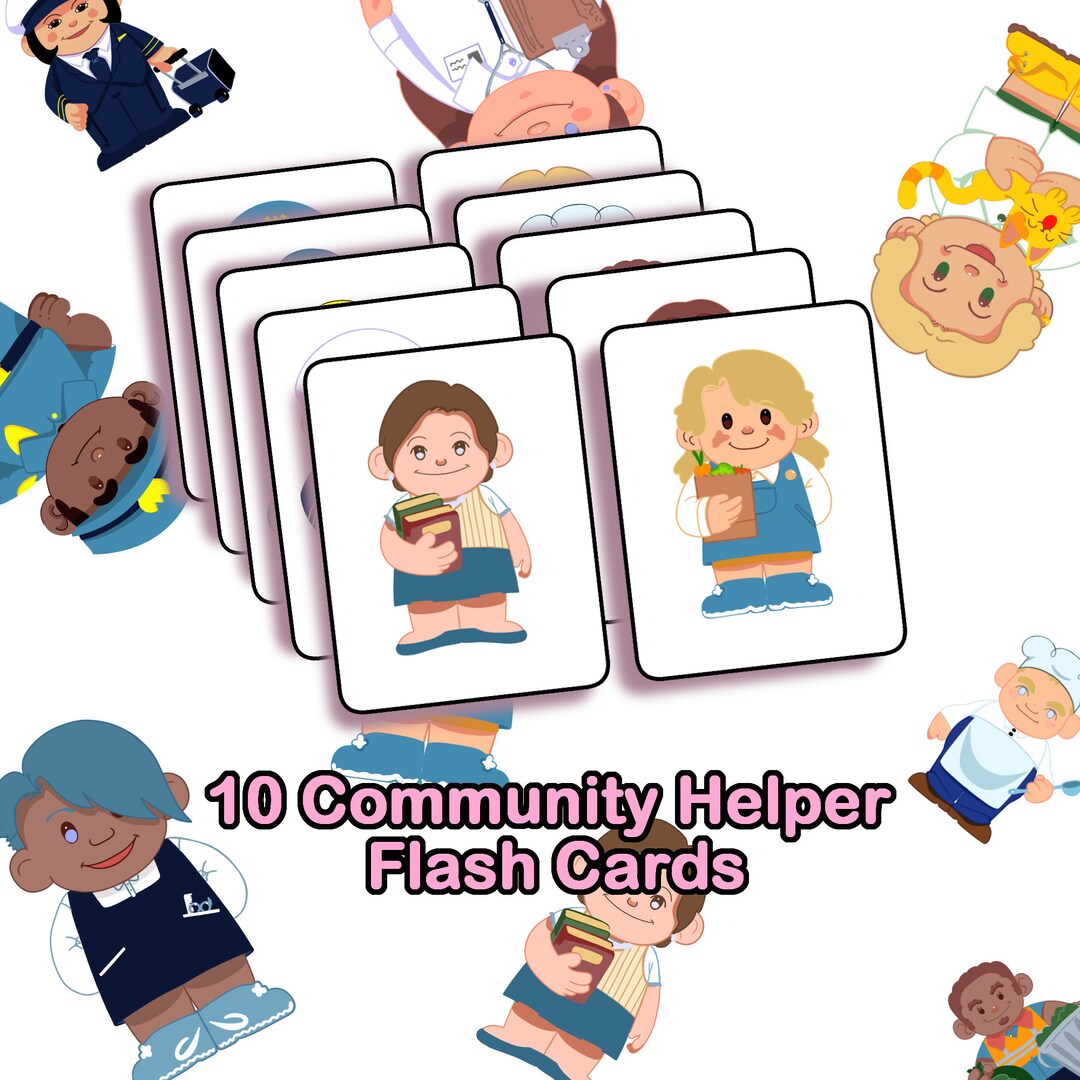 Cute/for Kids Community Helper Cards/reinforcement/educational - Etsy