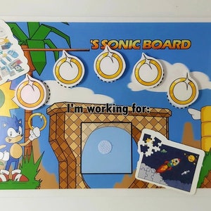 Cute/for Kids Blue Hedgehog Token Board/token Reward Chart/rewards ...