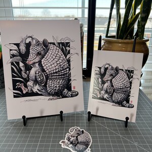 Armadillo Knight Art Print, Armored-dillo, 8x10, 5x7 - Etsy