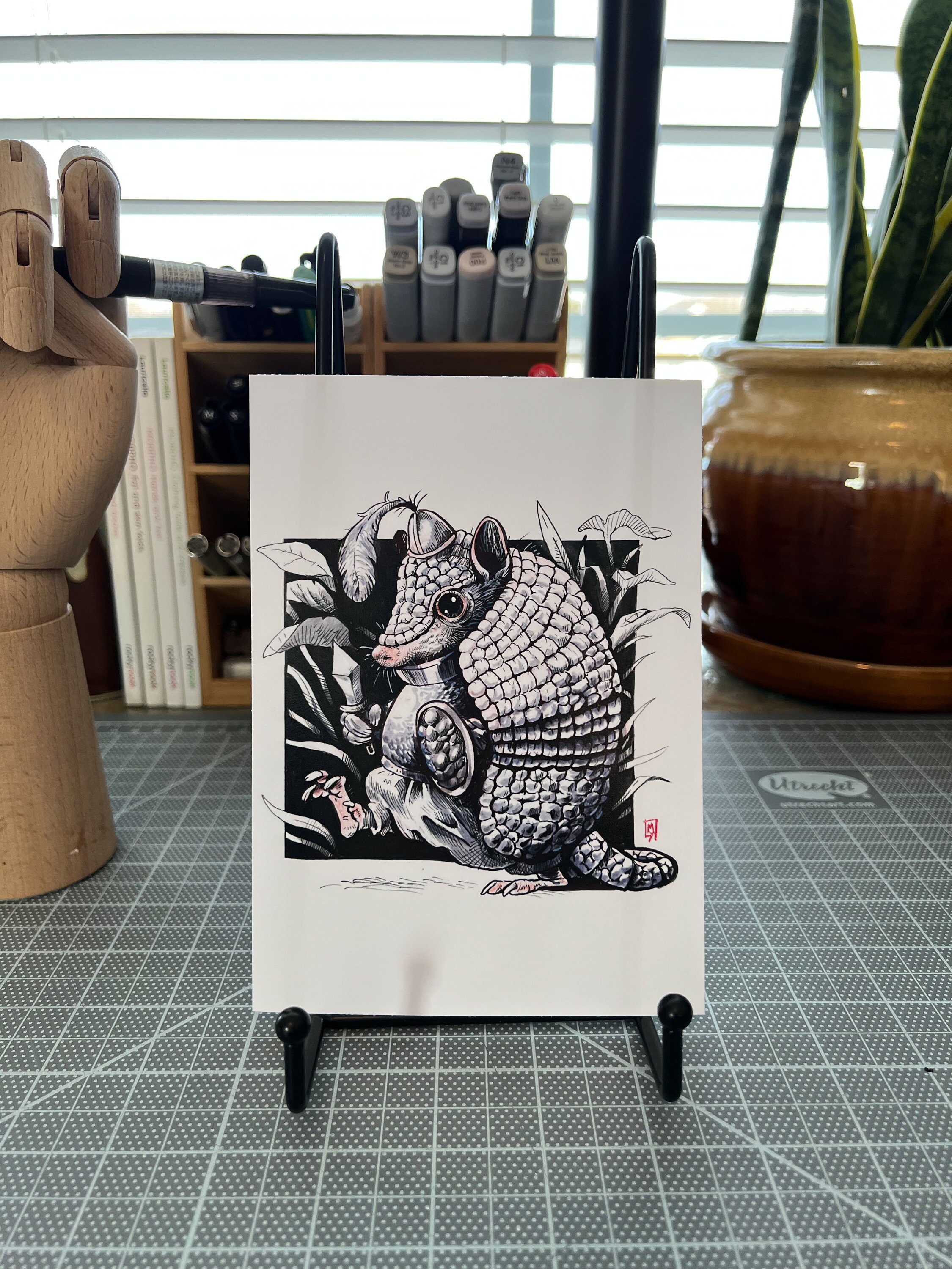 Armadillo Knight Art Print Armored-dillo 8x10 5x7 - Etsy