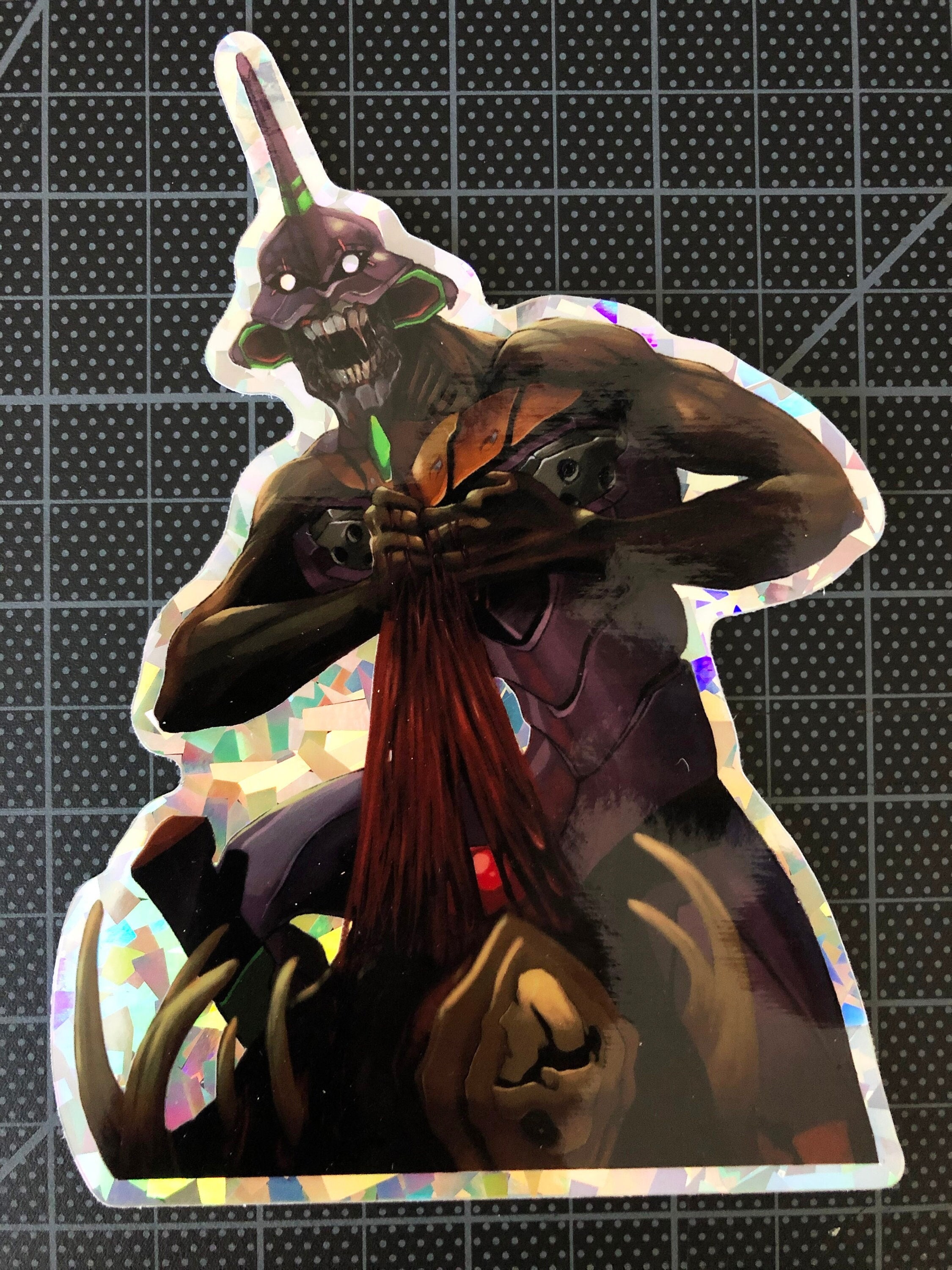 Evangelion Unit-01, LARGE Holographic, Vinyl Sticker, Decal, EVA, Water ...