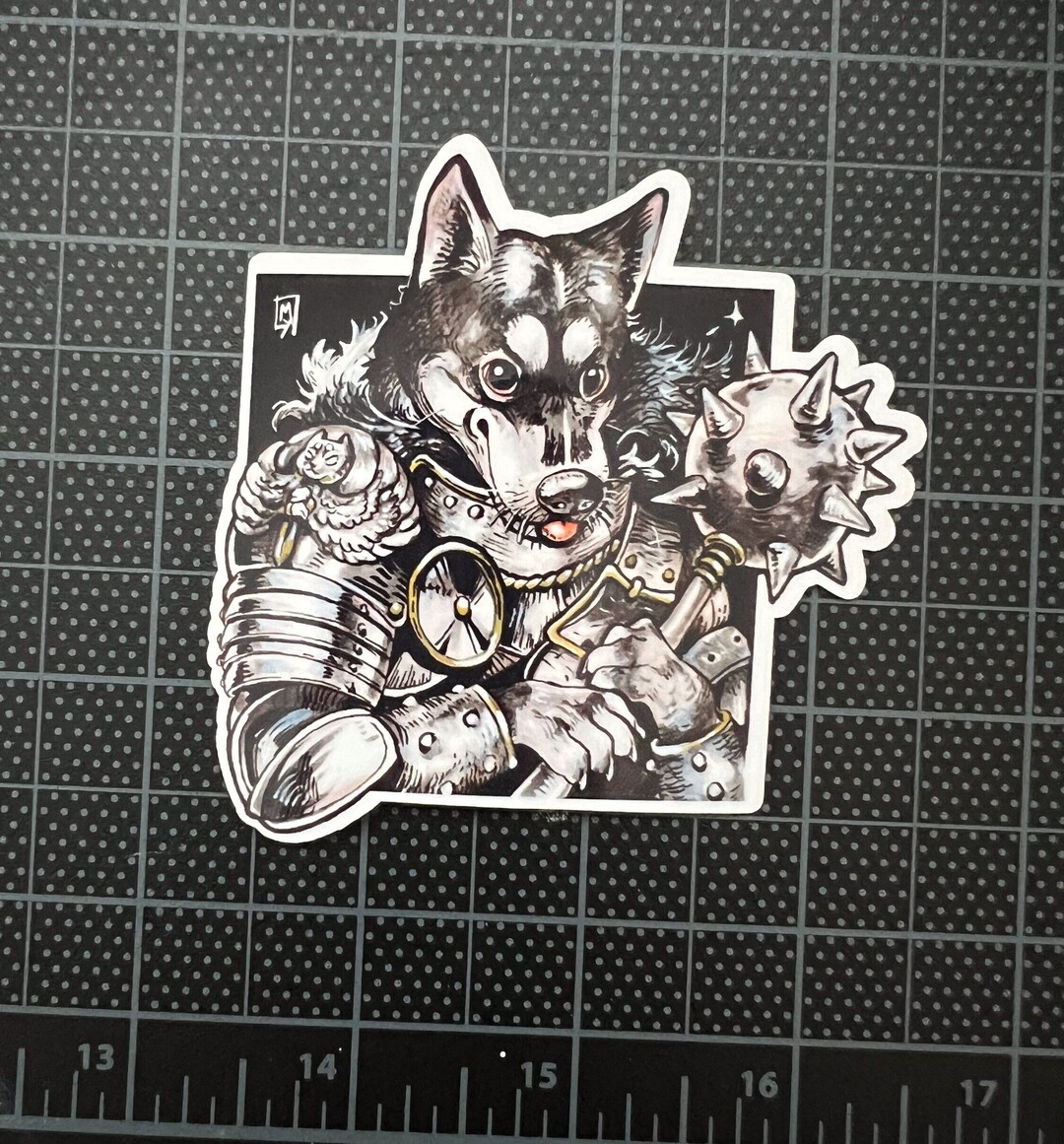 Shiba Inu Kight, Fighter, Doge, Vinyl Sticker, Decal, Water Proof and ...