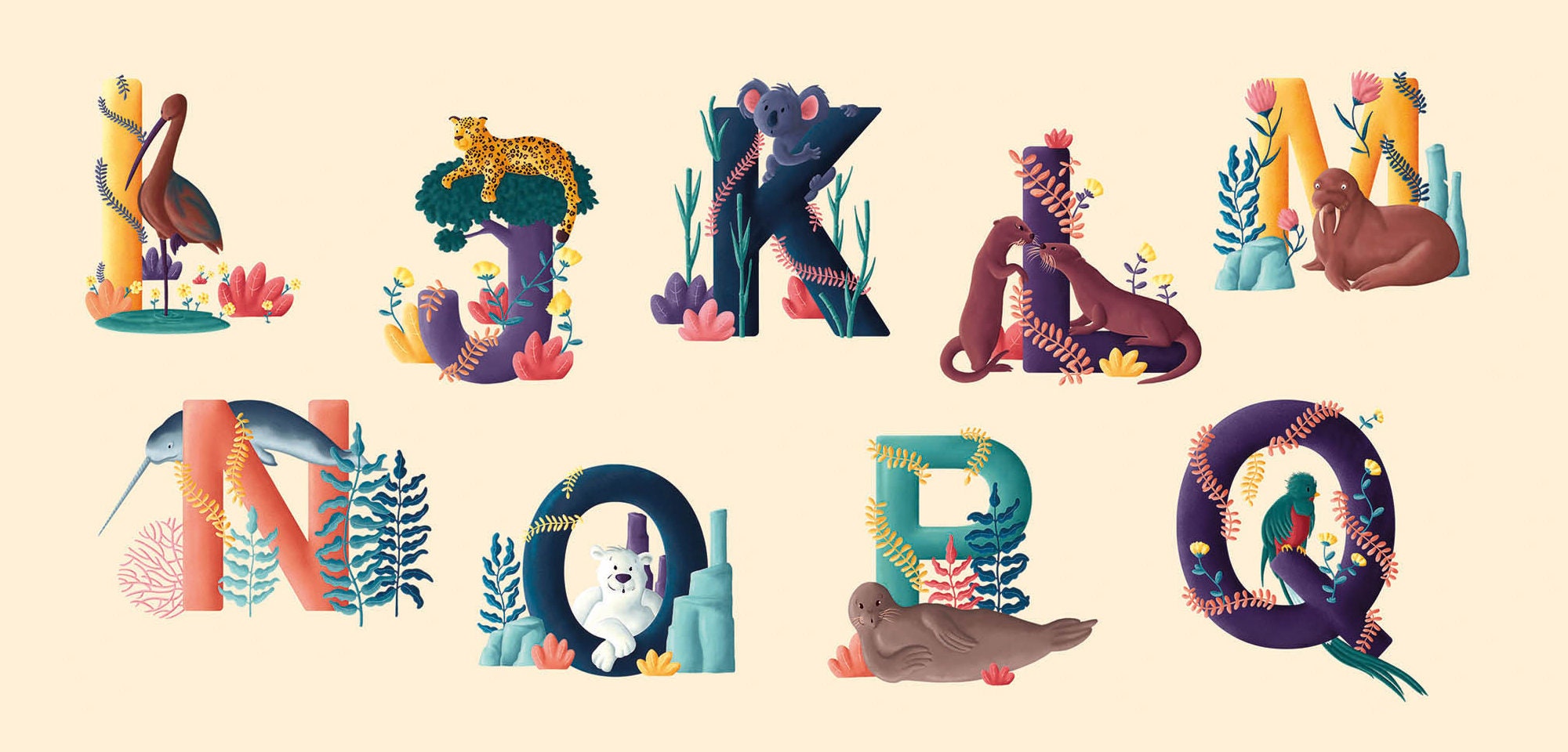 Postcards and Posters of Birth Alphabet and Abecedary of - Etsy