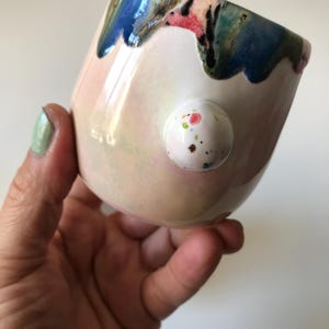 Handmade Double Espresso Cup, Ombre Pottery Cup, Kitchen Gift,home ...