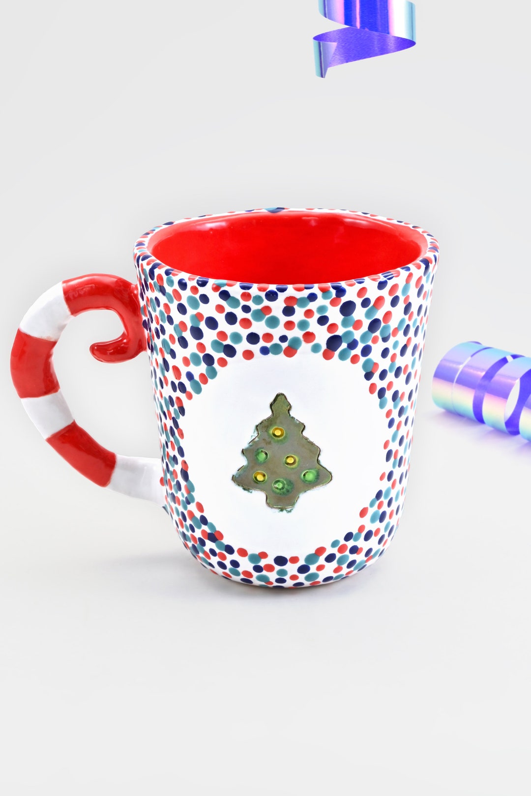 Hand Painted Mug I Handmade Christmas Mug | Christmas Tree Coffee Mugs ...