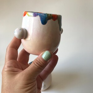 Handmade Double Espresso Cup, Ombre Pottery Cup, Kitchen Gift,home ...