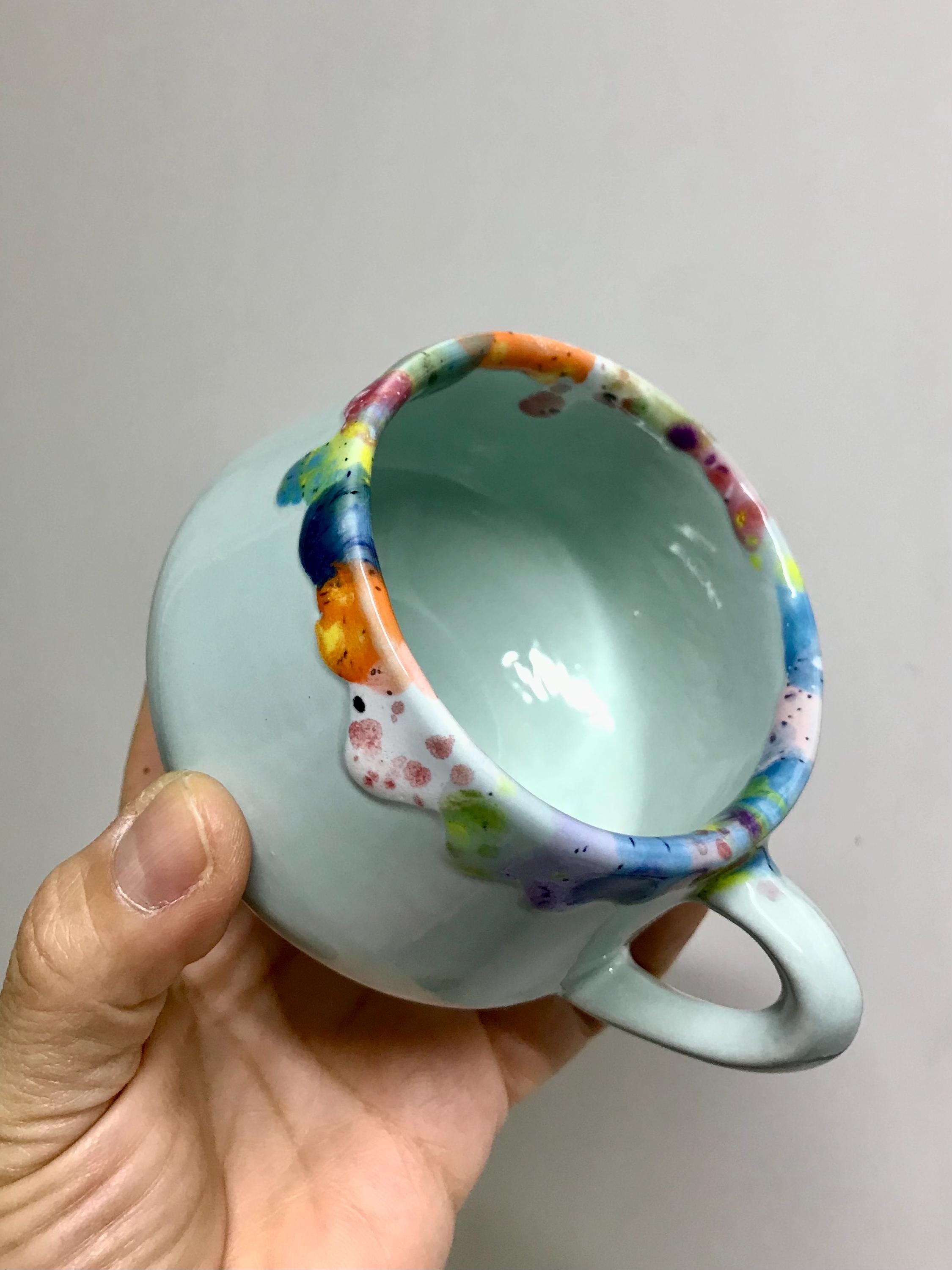 Handmade Ceramic Mug: Blue Kitchen Decor - Etsy
