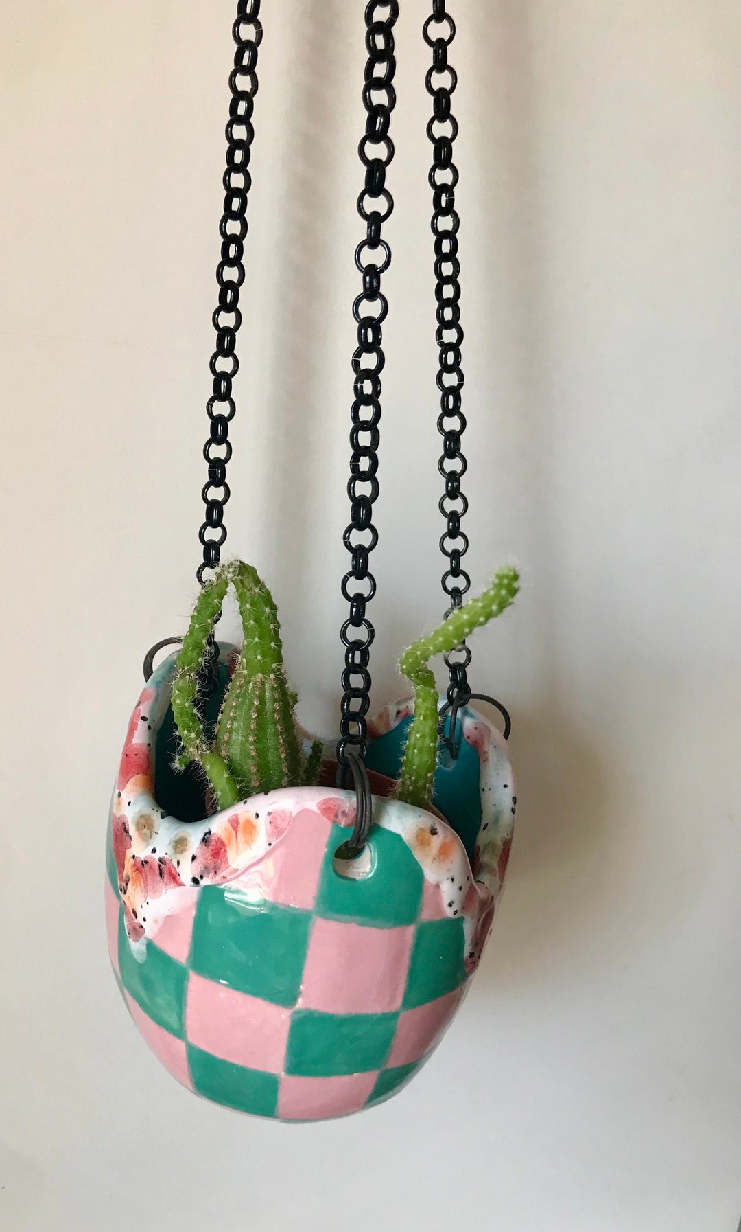 Handmade Ceramic Hanging Planter,home Decoration Plant Pot, Unique ...