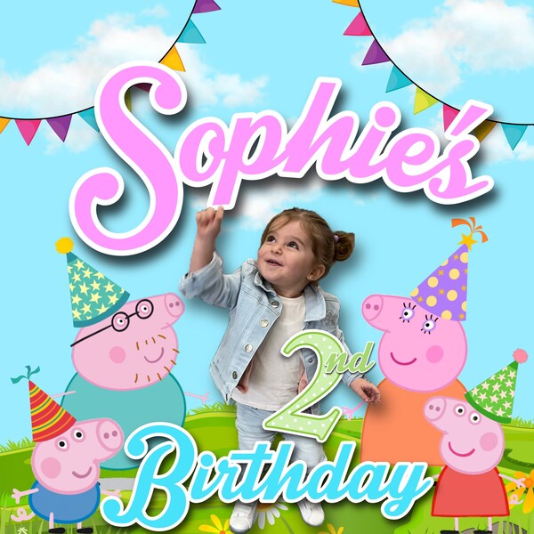 Peppa Pig Backdrop Png - Etsy