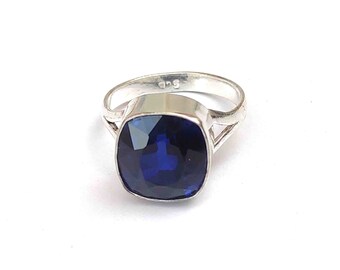 Blue Corundum Ring - Etsy