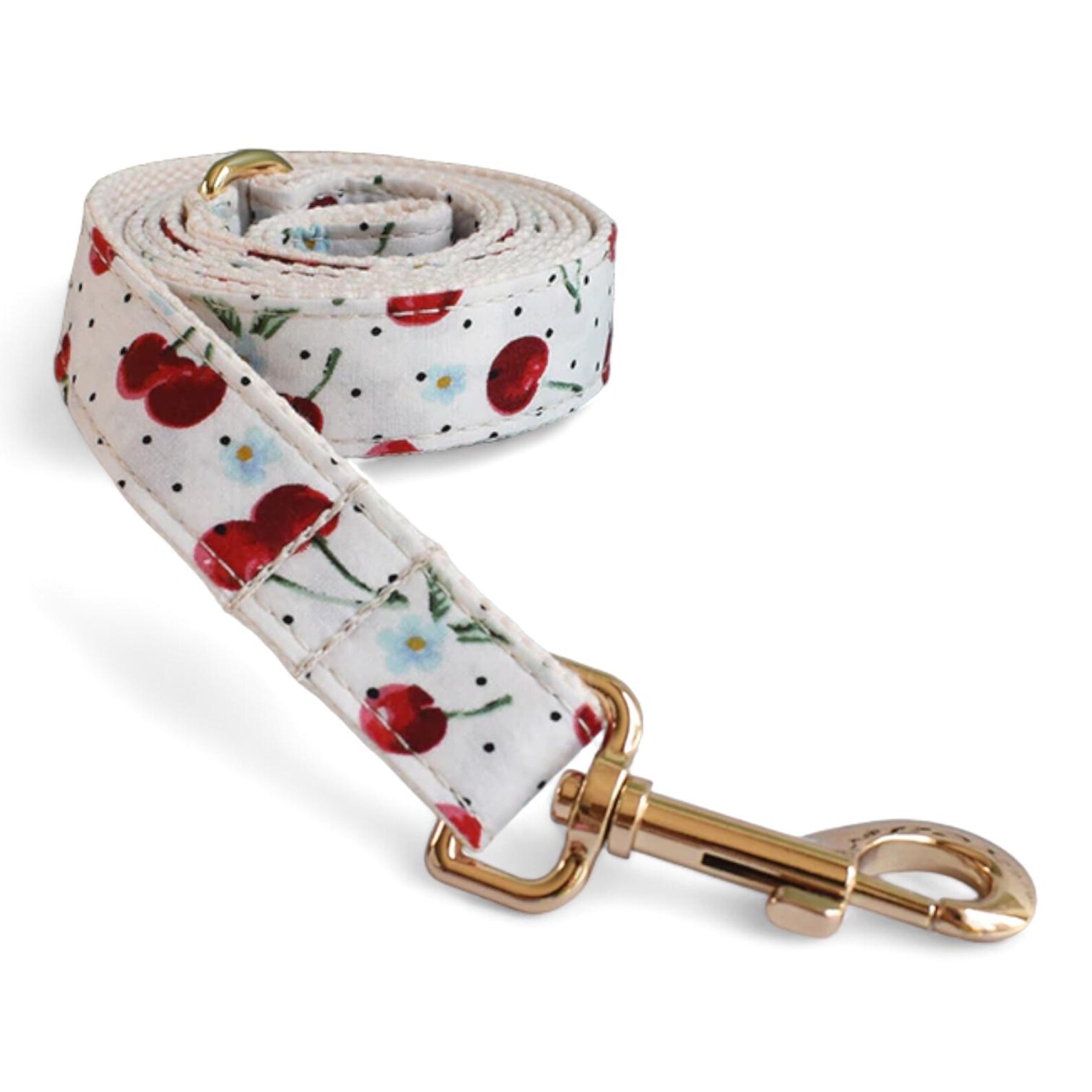 Cherries Personalized Collar and Leash - Engraved Dog Collar and Leash ...