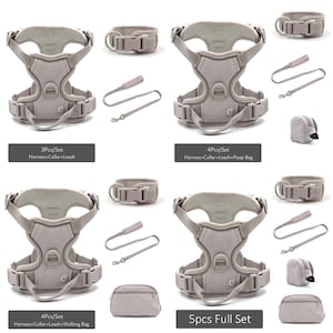 Grey Front & Back Clip Harness | No Pull Harness | Tag Pocket Harness ...