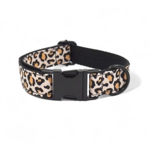 Leopard Print Personalized Dog Collar and Leash - Engraved Dog Collar ...