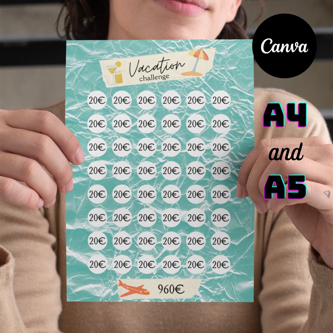 Sparchallenge / 20 Euro Challenge / Savings Challenge / - Etsy