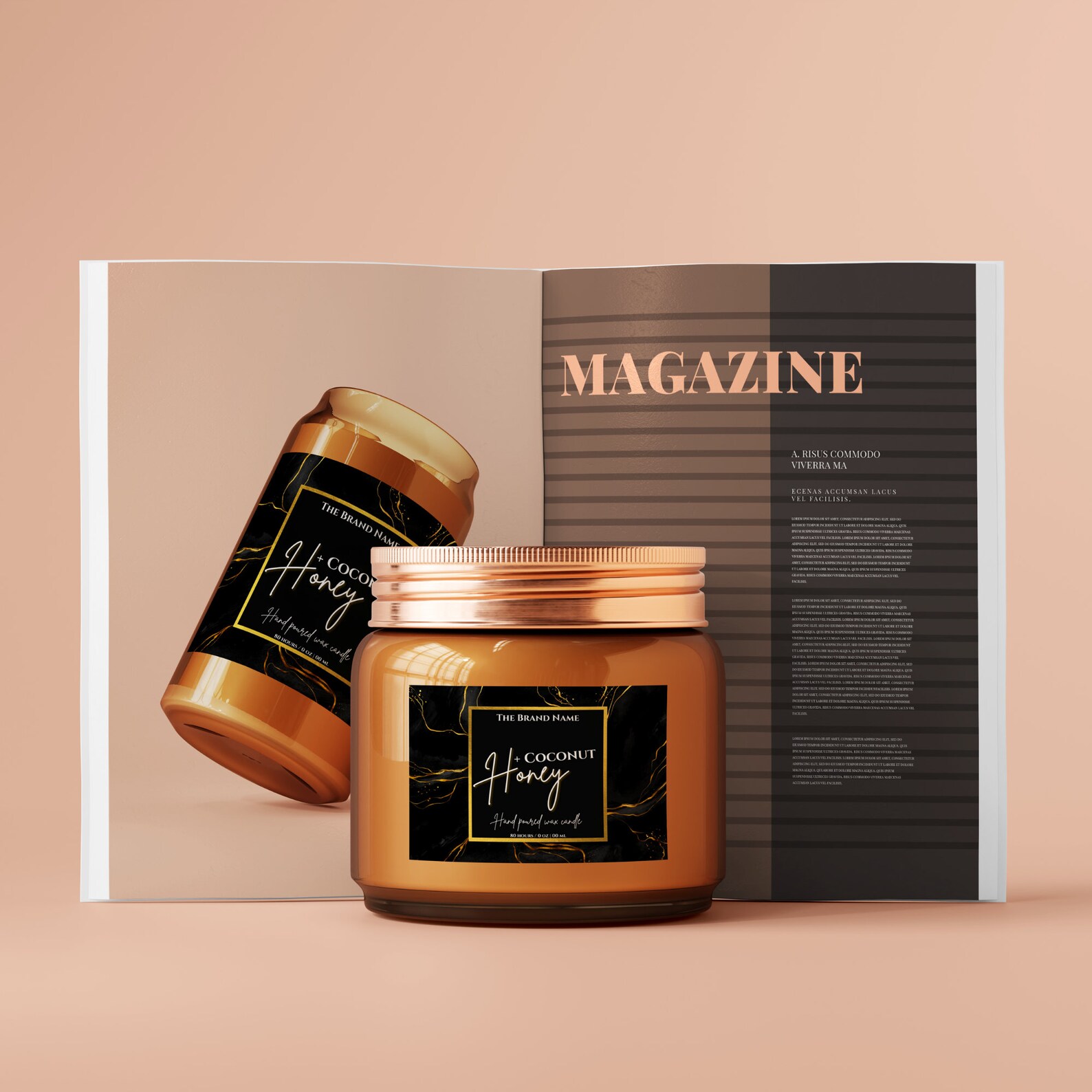 Luxury Custom Scented Candle Label Template - Personalized Aesthetic ...
