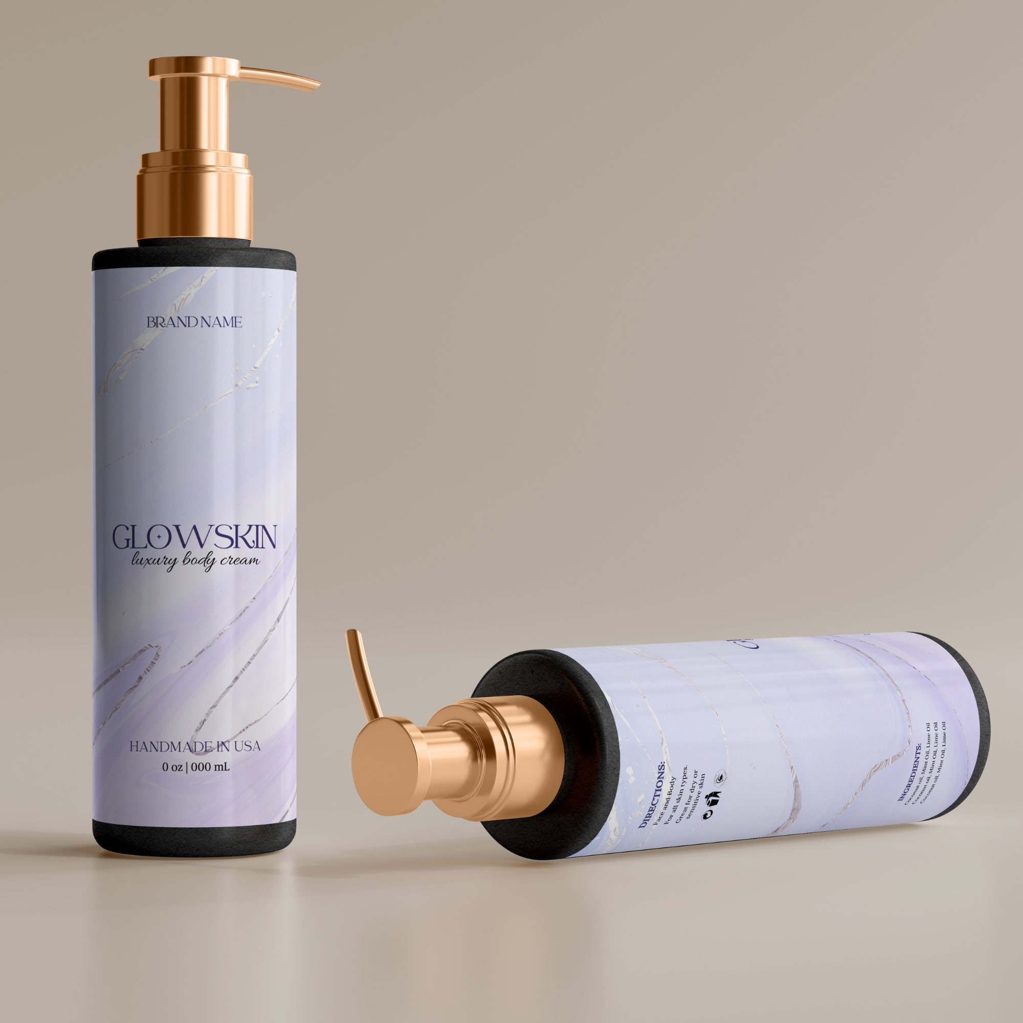 Custom Labels Skincare Template | Custom Packaging Labels | Cosmetic ...