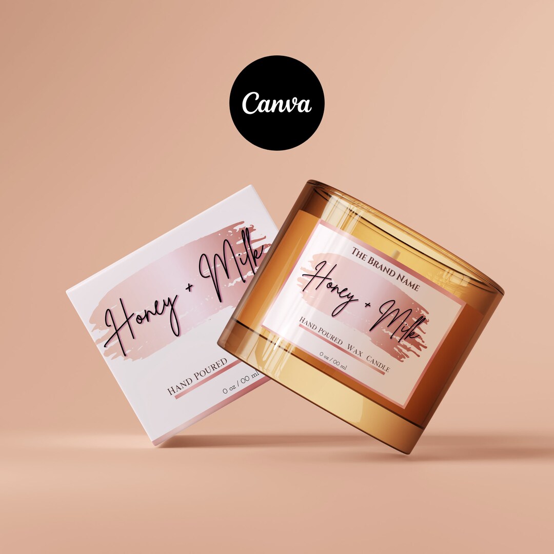 Modern Custom Scented Candle Label Template - Personalized Aesthetic ...