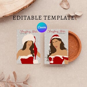 Custom Christmas Jewelry Display Cards Custom Earring Tags With Face ...