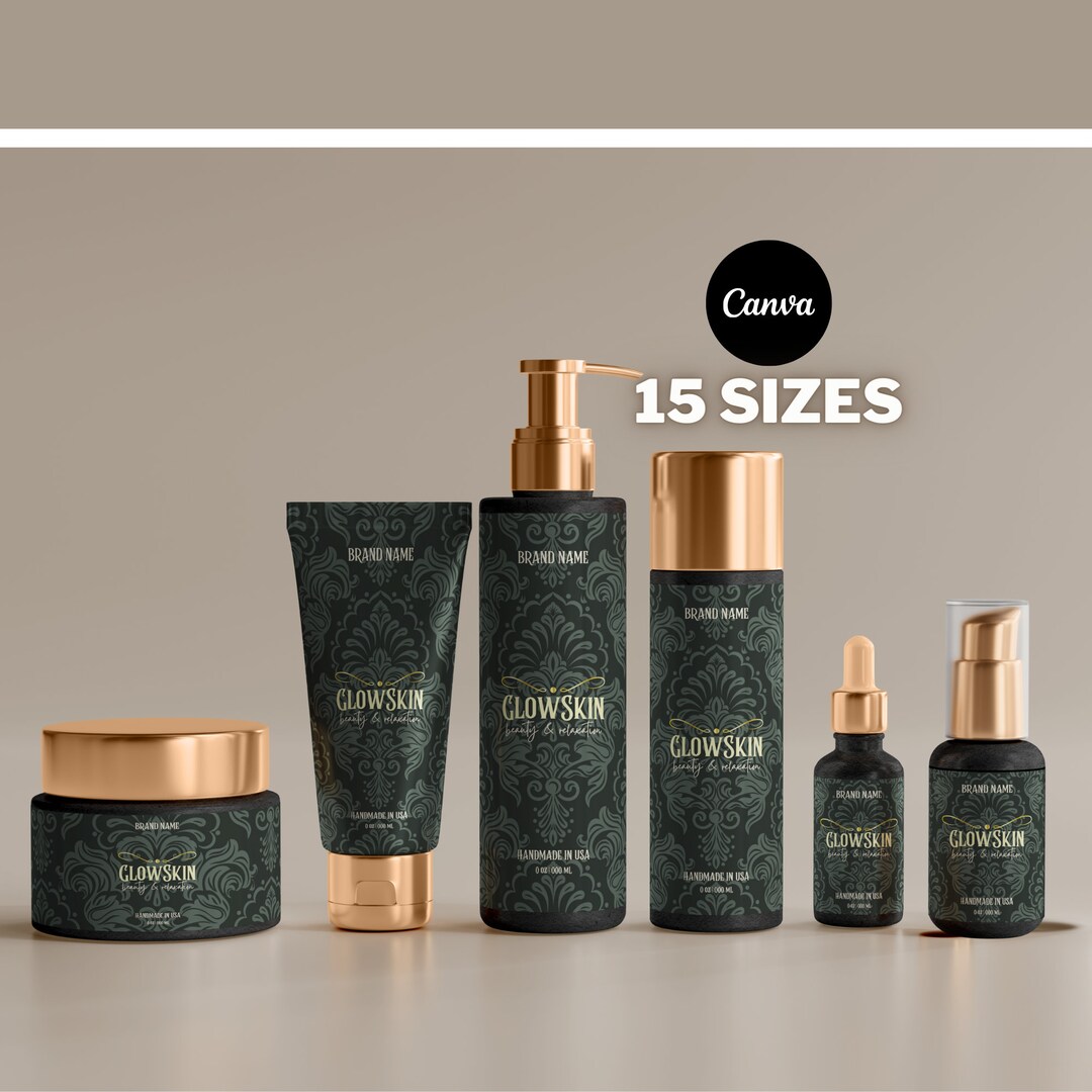 Editable Product Label Template | INSTANT DOWNLOAD | Beauty Product ...